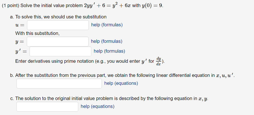 Solved Solve the initial value problem 2yy' + 6 = y^2 + 6x | Chegg.com