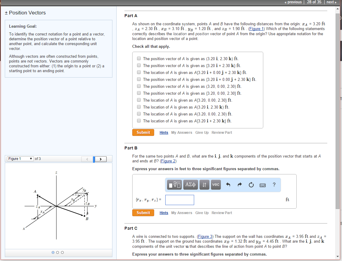 Solved Position Vectors Learning Goal: To identify the | Chegg.com