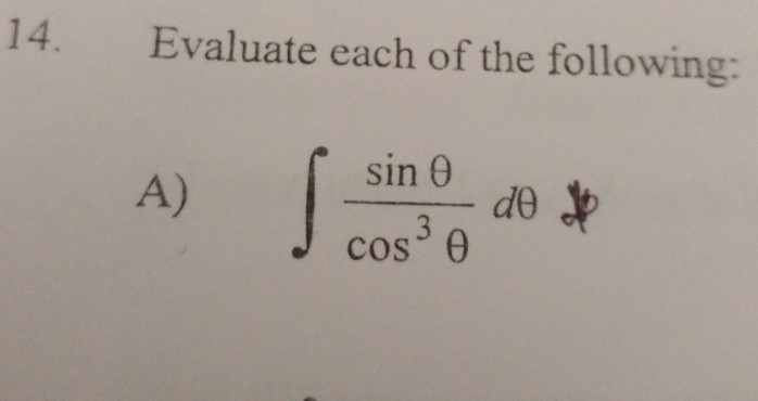 Solved 14. Evaluate each of the following: sin ? A) | Chegg.com