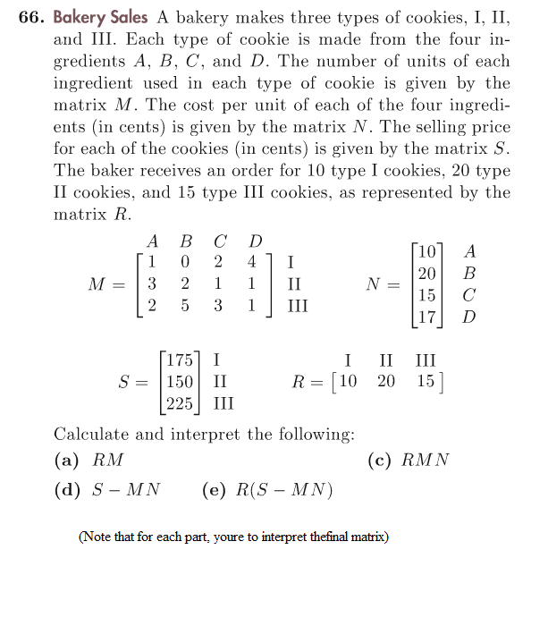 Solved A bakery makes three types of cookies, I, II, and | Chegg.com
