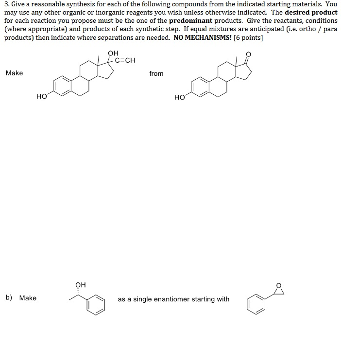 Solved Give a reasonable synthesis for each of the following | Chegg.com