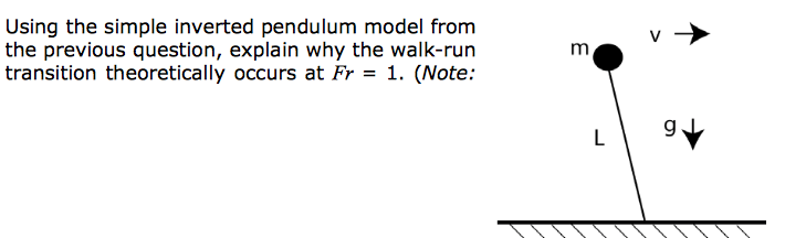 Using the simple inverted pendulum model from the | Chegg.com