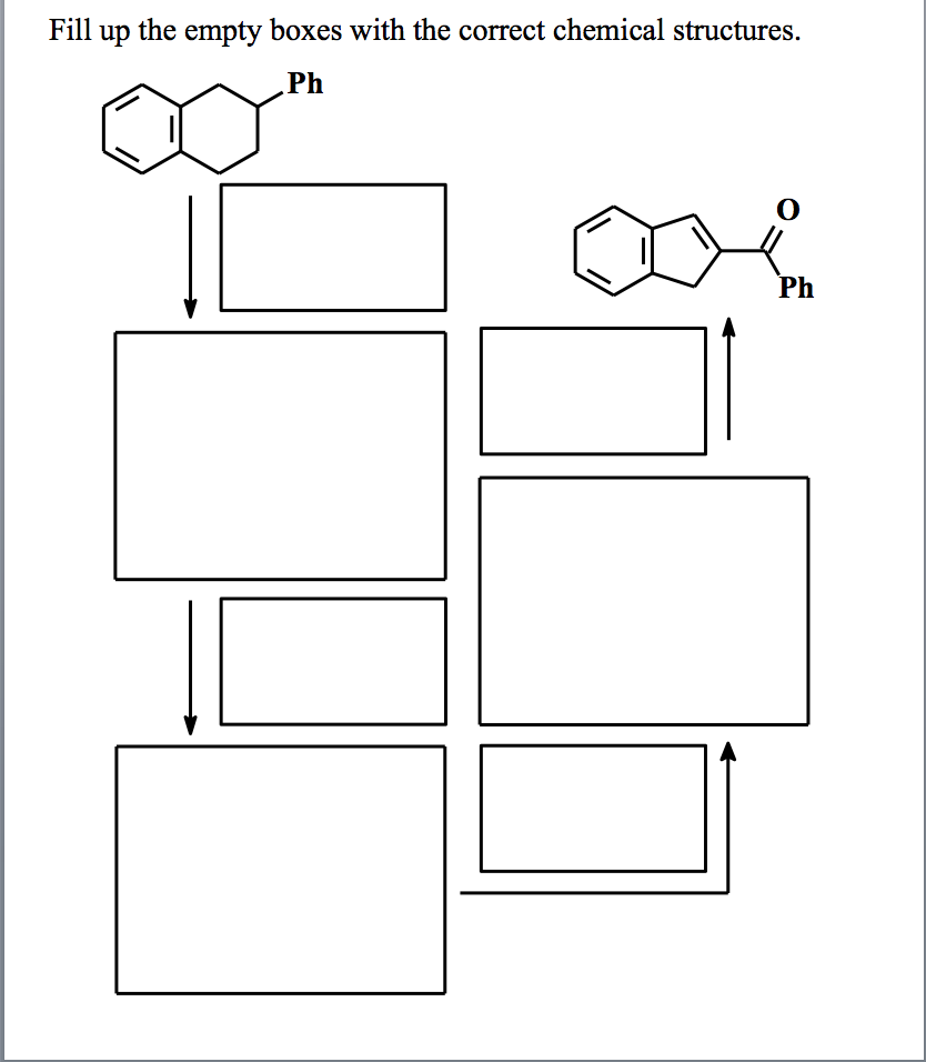 Solved Fill up the empty boxes with the correct chemical | Chegg.com