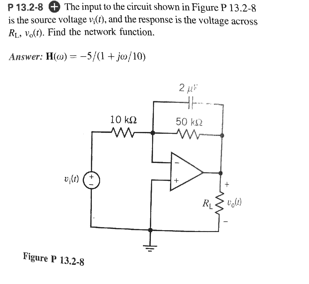 Solved The input to the circuit shown in Figure P 13.2-8 is | Chegg.com