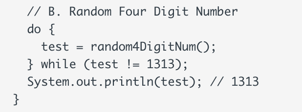 Solved B. Write a method named random4DigitNum that returns | Chegg.com