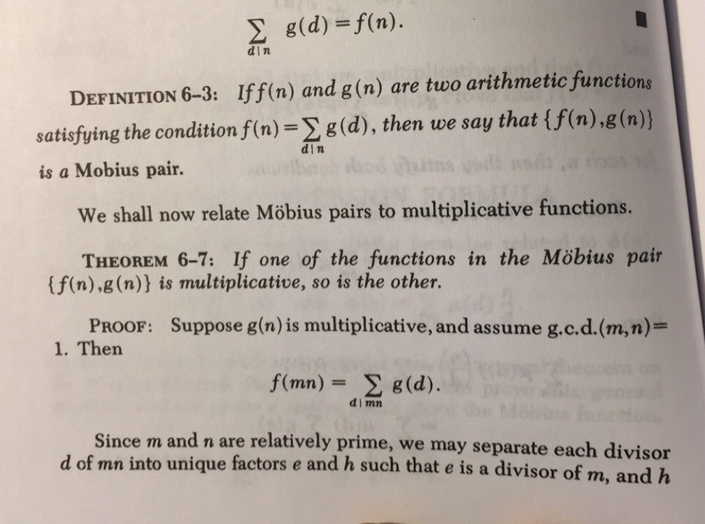 Prove that if f(n) is multiplicative, then sigma_d|n | Chegg.com