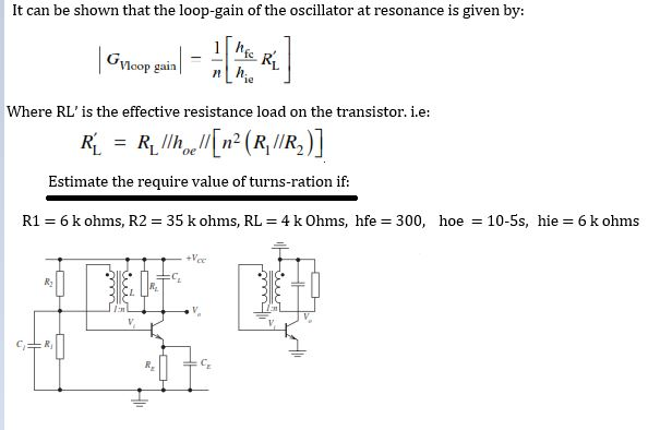 Solved It can be shown that the loop-gain of the oscillator | Chegg.com