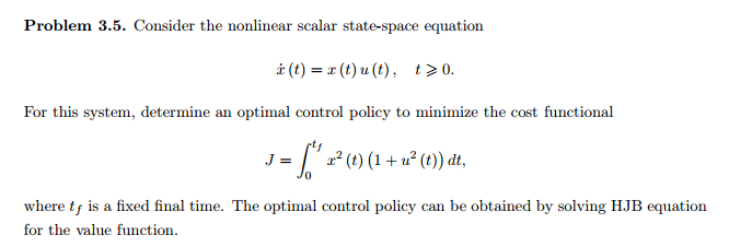 Solved Consider the nonlinear scalar state-space equation | Chegg.com