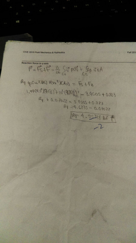 Solved crvE 3315 Fhid Mechanics s Hydraulics Fall 2016 | Chegg.com