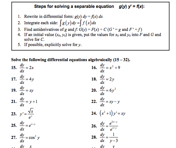 Solved Solve the following differential equations | Chegg.com