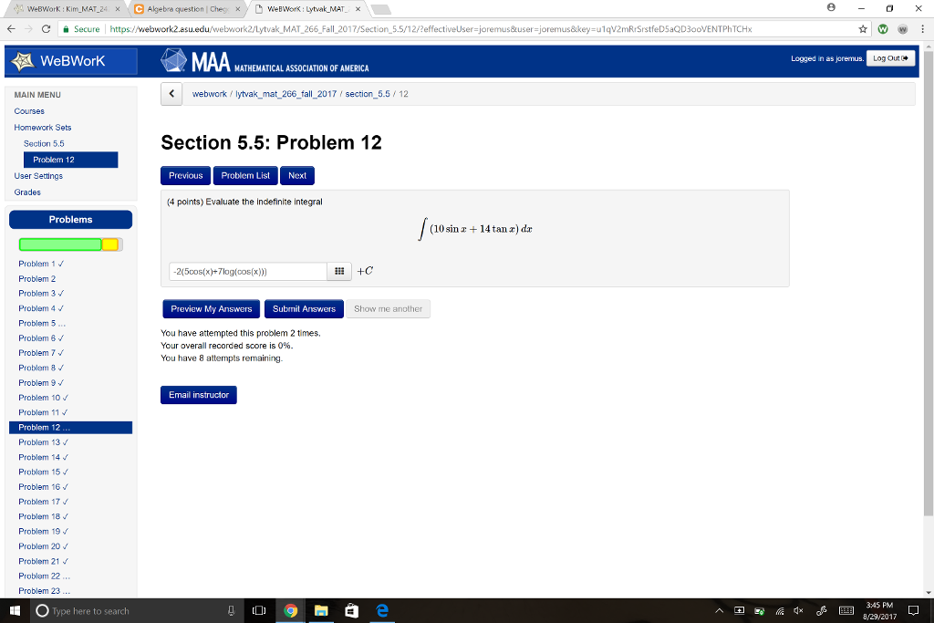 Solved A WebWork: Kim_MAT_x c Algebra question The D eBWork: | Chegg.com