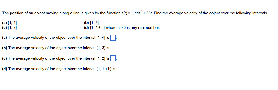 Solved The position of an object moving along a line is | Chegg.com