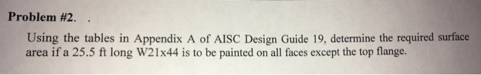 Solved Using the tables in Appendix A of AISC Design Guide | Chegg.com