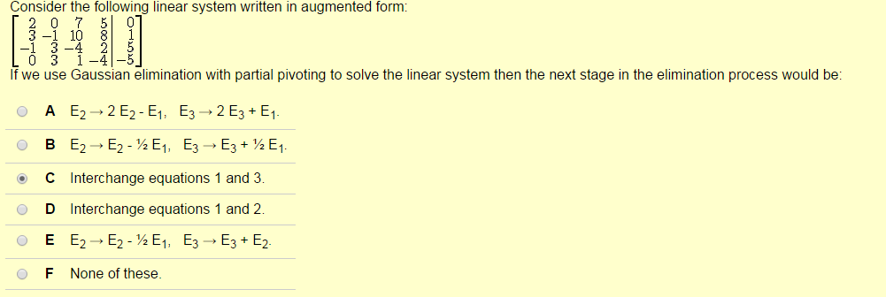 Solved Consider the following linear system written in | Chegg.com