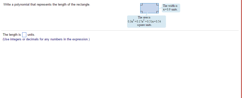 Solved Write a polynomial that represents the length of the | Chegg.com