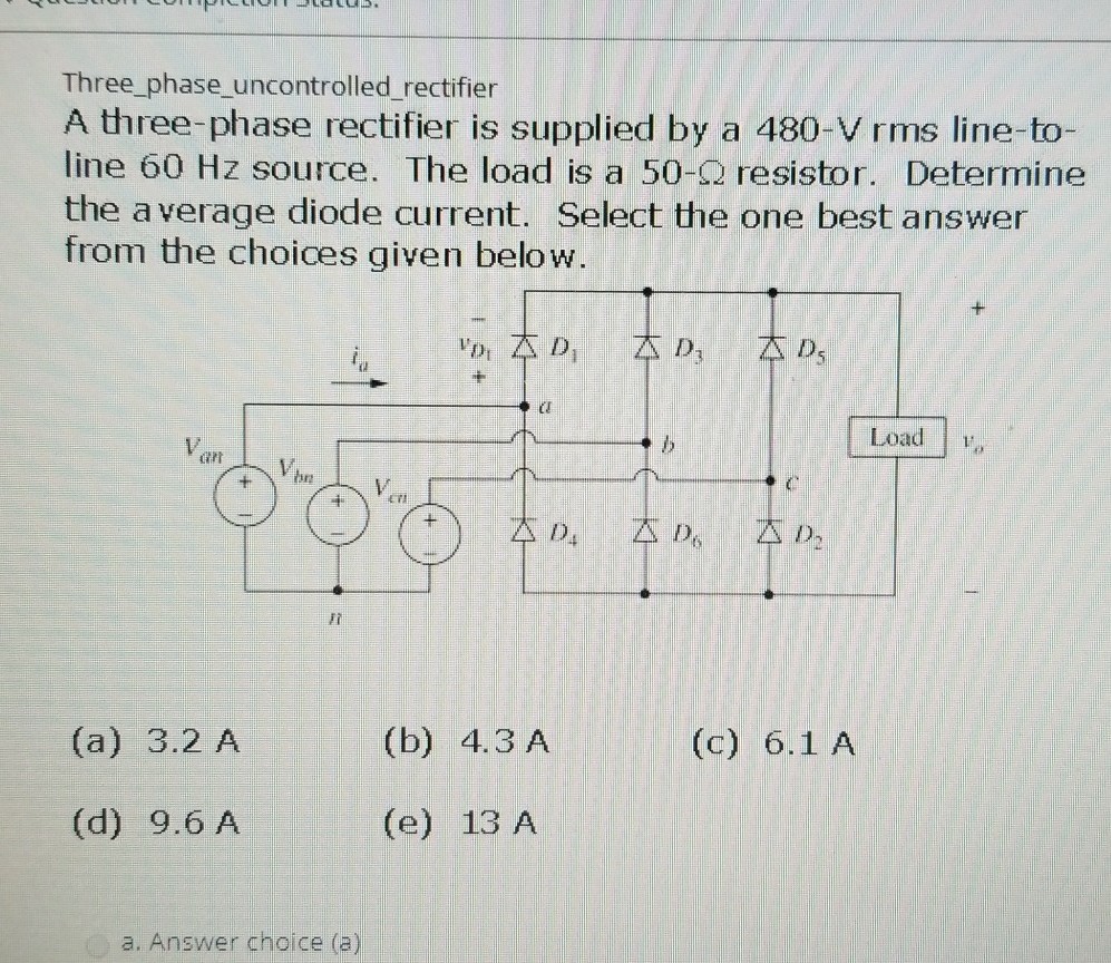 Solved Full wave rectifier with R load A single-phase | Chegg.com