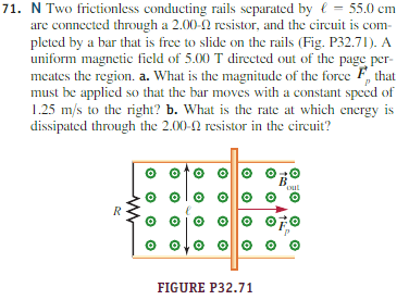 Solved Two frictionless conducting rails separated by l = | Chegg.com