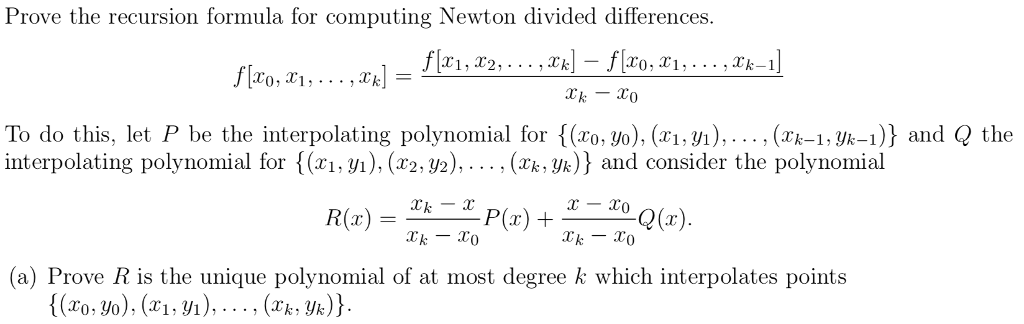 Solved Prove The Recursion Formula For Computing Newton 8986