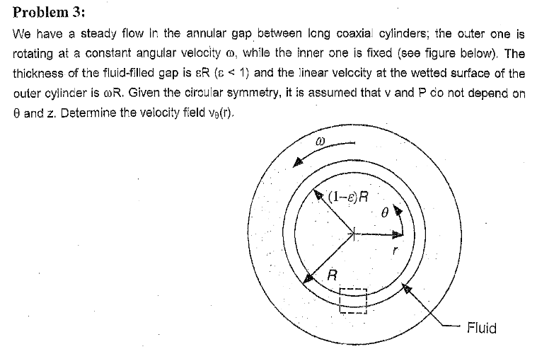 We have a steady flow in the annular gap between long | Chegg.com