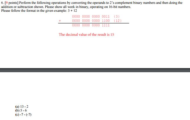 Solved Perform the following operations by converting the | Chegg.com