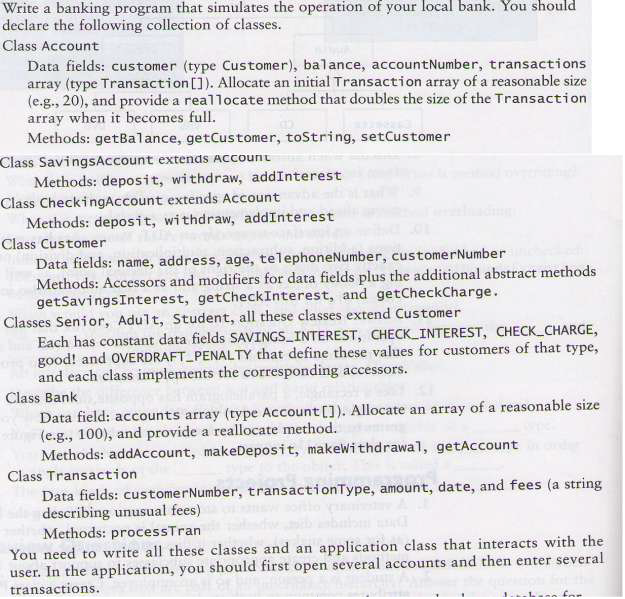 Java bank program Please download and use the | Chegg.com
