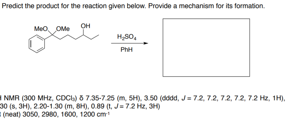 Solved Predict the product for the reaction given below. | Chegg.com