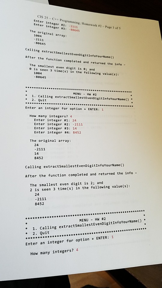 Solved CIS 25 C++ gramming: Homework #2-Page 2 of 5 oding | Chegg.com