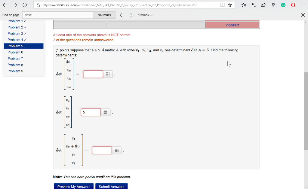 Solved ← → 。 凸https://webwor 2.asu.edu/webwork2Naz MAT 343 | Chegg.com