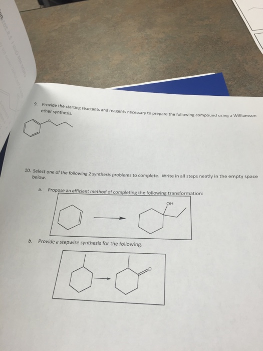 Solved Provide the starting reactants and reagents necessary | Chegg.com
