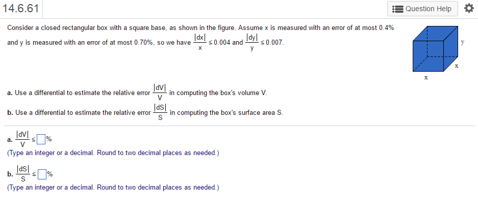 Solved Consider a closed rectangular box with a square base, | Chegg.com