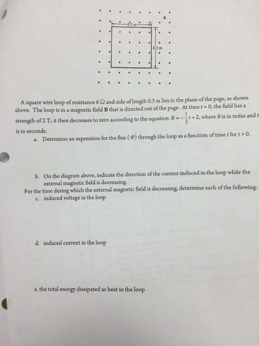 Solved A square wire loop of resistance 6 Omega and side of | Chegg.com