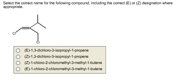 Solved Select the correct name for the following compound, | Chegg.com