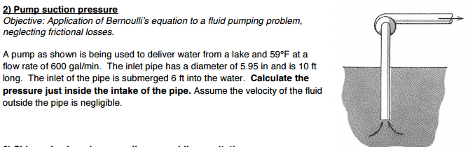 Solved Pump suction pressure Objective: Application of | Chegg.com