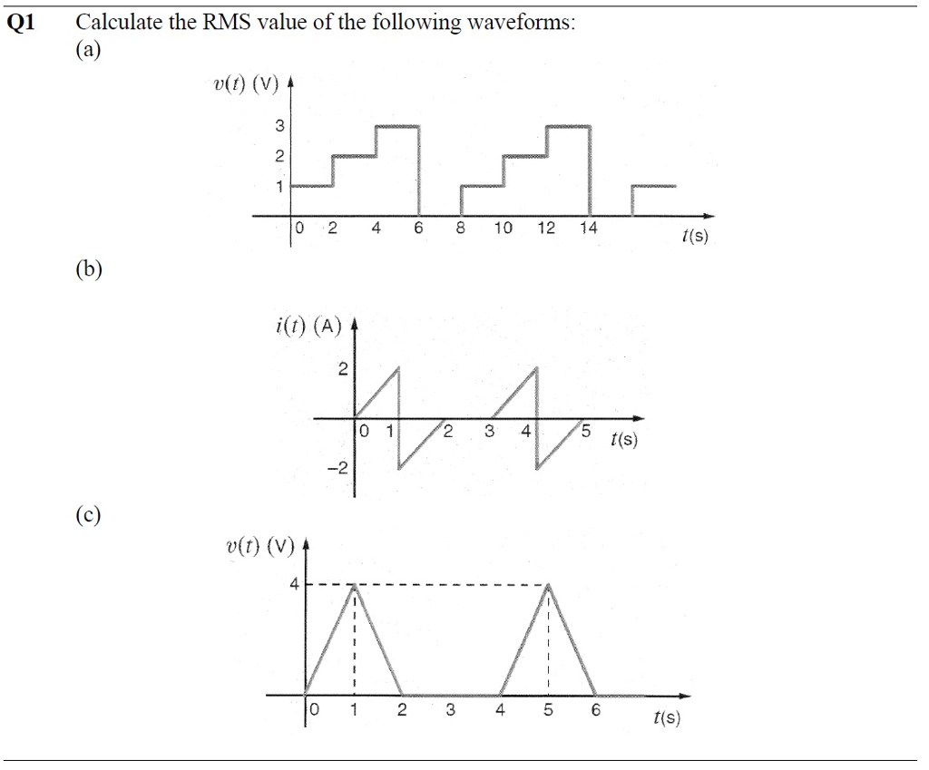 Solved Calculate The RMS Value Of The Following Waveforms Chegg solved-calculate-the-rms-value-of-the-following-waveforms-chegg