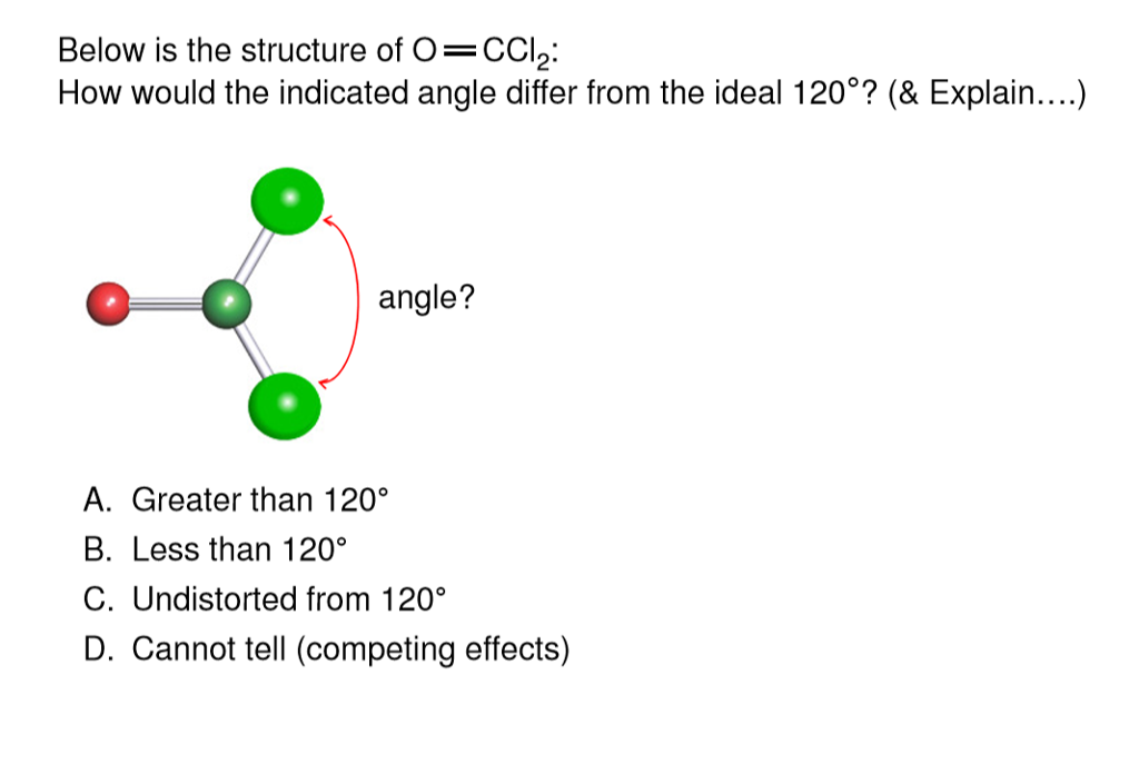 Solved Below is the structure of O CCl2 How would the | Chegg.com