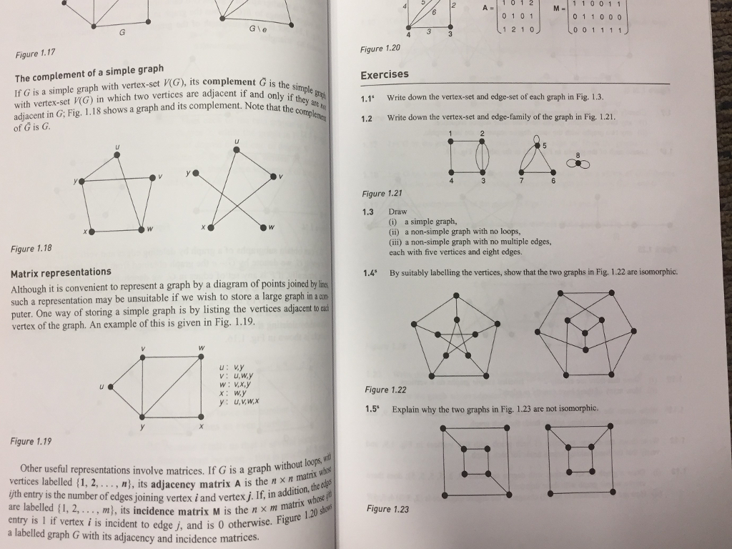 Solved If G Is A Simple Graph With Vertex Set Vg Its 