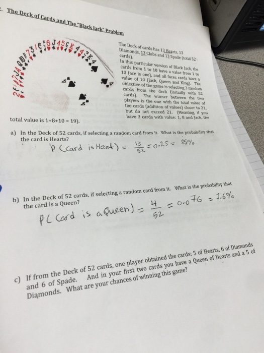 Solved The Deck of cards has 13 Heart, 13 Diamonds, 13 clubs | Chegg.com