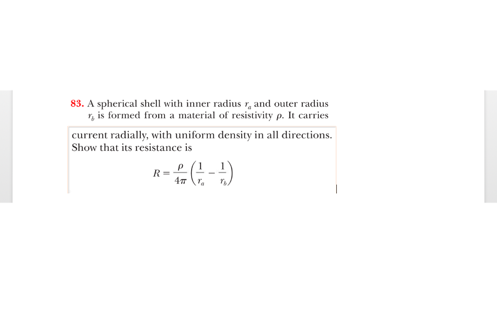 Solved A spherical shell with inner radius r_a and outer | Chegg.com