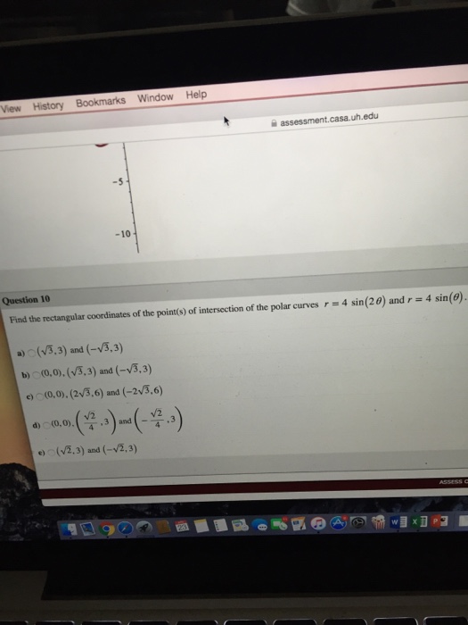Solved Find the rectangular coordinates of the point(s) of | Chegg.com