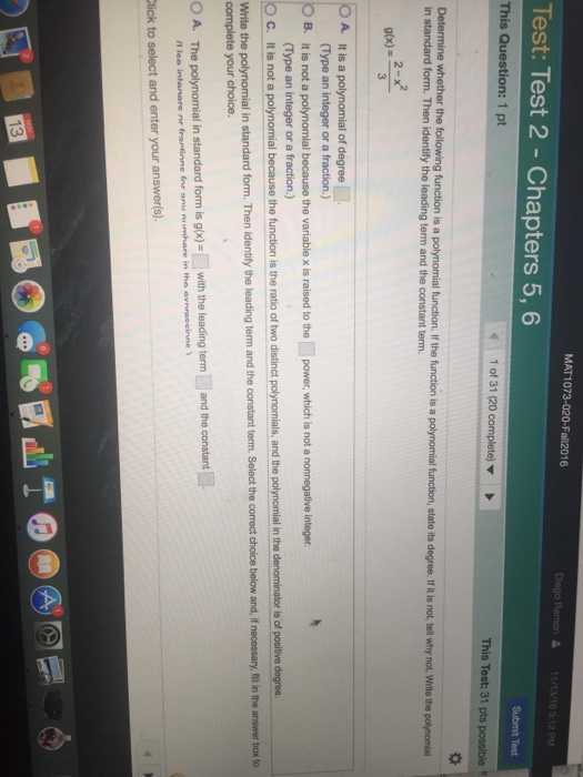 Solved Determine Whether The Following Function Is A