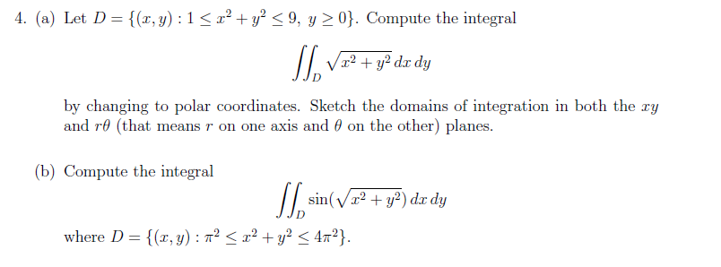 Solve the following multiple integrals: | Chegg.com