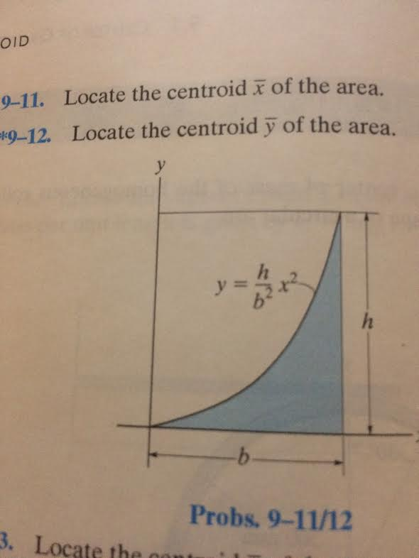 Solved Locate the centroid x of the area. Locate the | Chegg.com