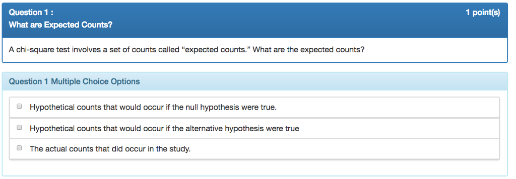 Solved A Chi Square Test Involves A Set Of Counts Called Chegg