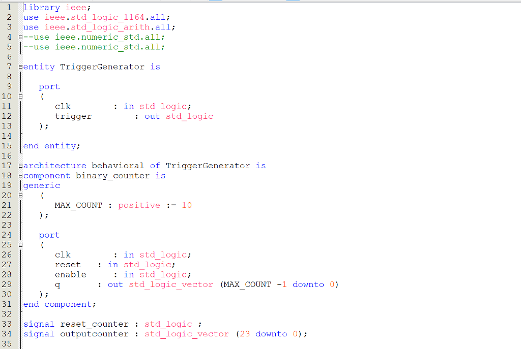 1 library ieee; 2 use ieee std logic 1164 all 3 use | Chegg.com