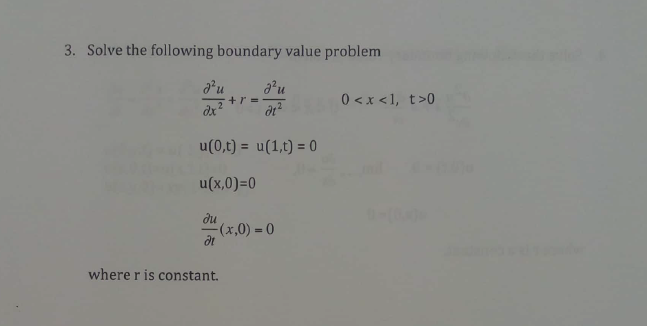 Solved 3. Solve the following boundary value problem 11, | Chegg.com