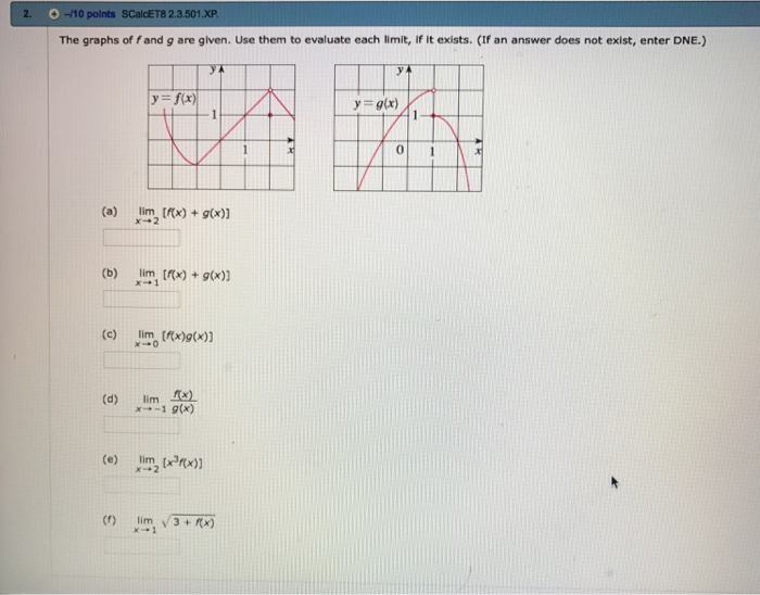 Solved The graphs of f and g are given. Use them to evaluate | Chegg.com