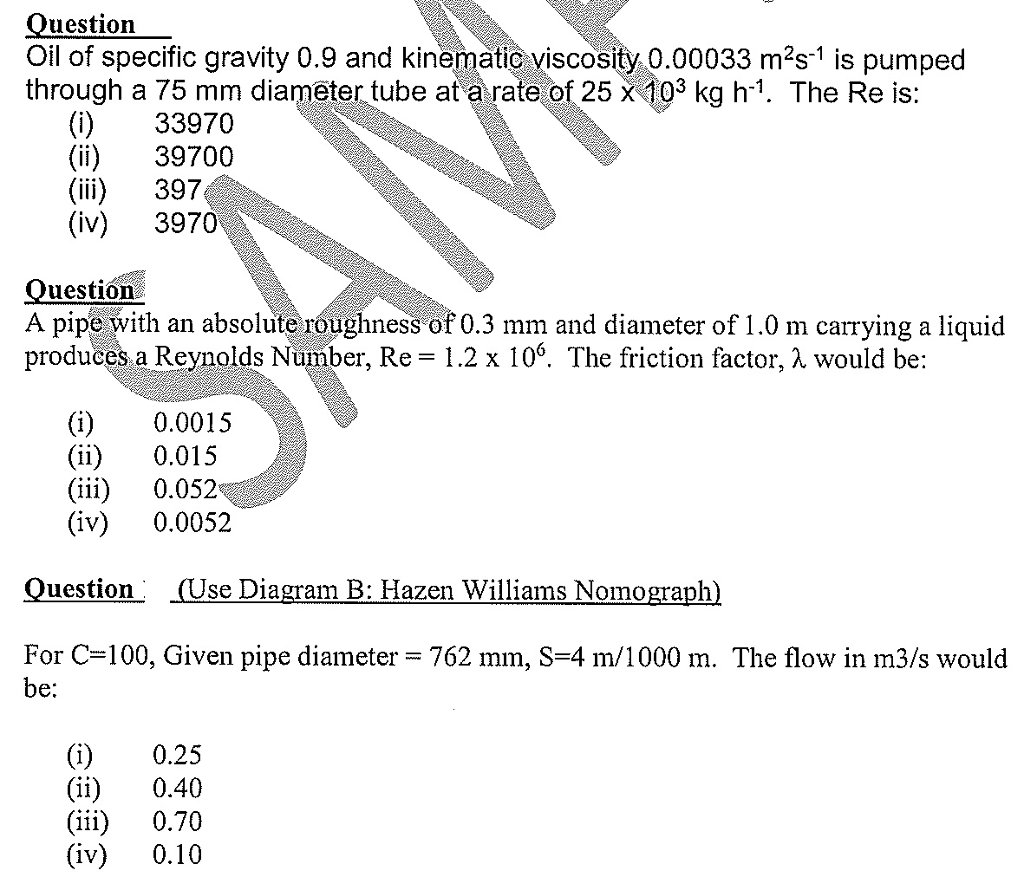 Solved Oil of specific gravity 0.9 and kinematic viscosity | Chegg.com