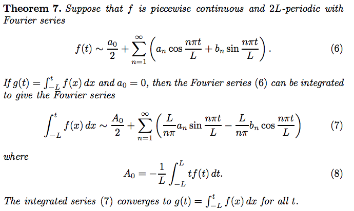 Theorem 7. Suppose that f is piecewise continuous and | Chegg.com