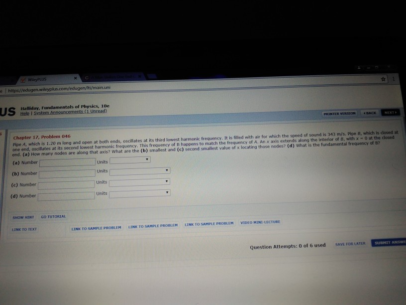 Solved e https//edugen eduger/lti/main.uni Halliday, | Chegg.com