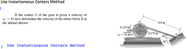 Solved If the center O of the gear is given a velocity of Vo | Chegg.com